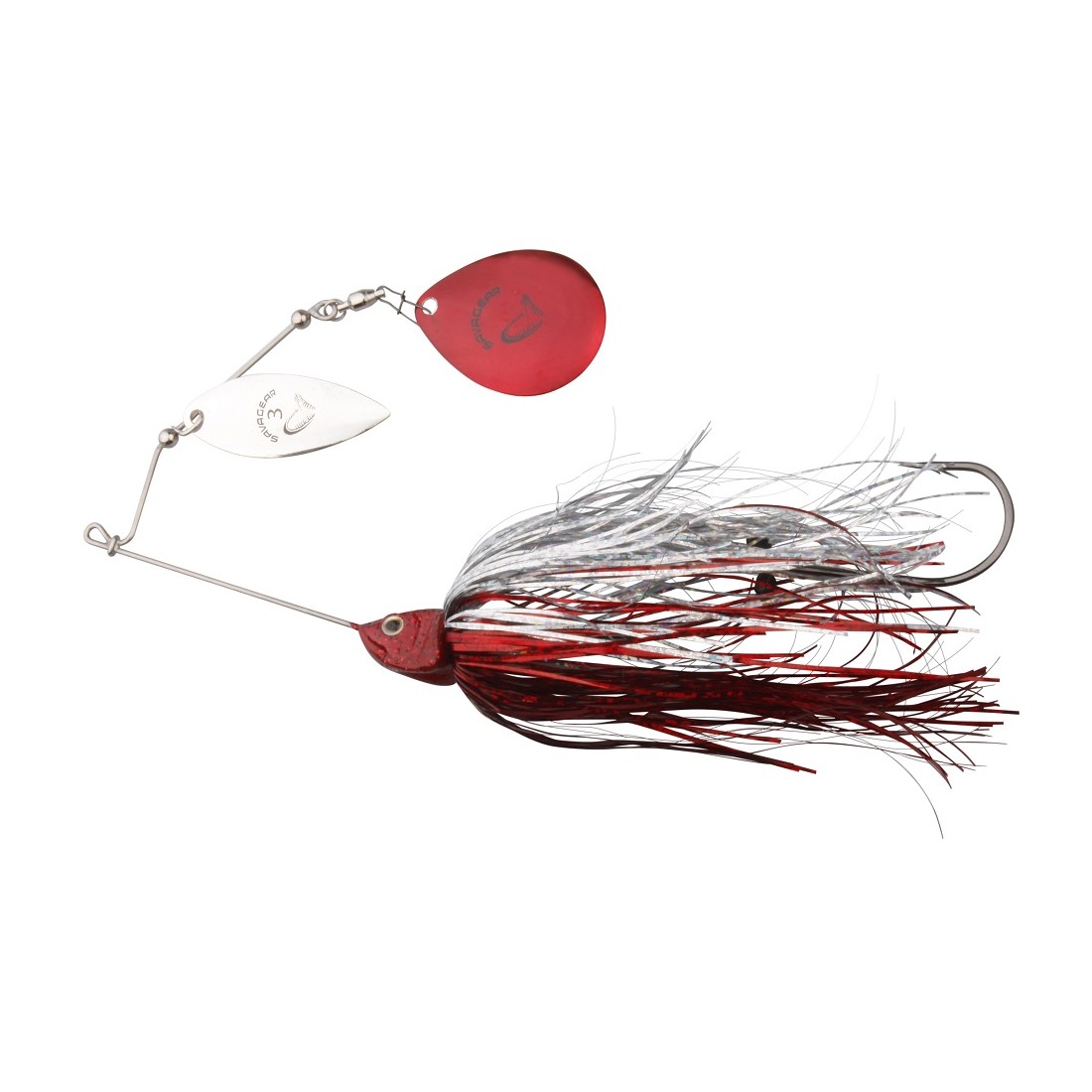 savage gear da' bush spinnerbait 42 gr red silver flash